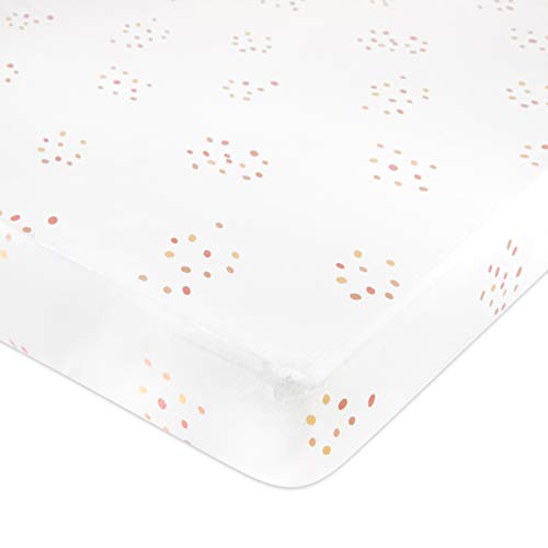 Ely's & Co. Baby Crib Bedding Sets for Girls β 4 Piece Set Includes Crib Sheet, Quilted Blanket, Crib Skirt, and Baby Pillowcase β Pink Rainbow Design