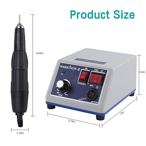 LVCHEN N3 MicroMotor Technician-handle - 35K RPM Polisher Micro Motor Polishing Hand Tool for Lab Jewelry Ceramics Silicone Glasswork Woodcarving Artware,110V