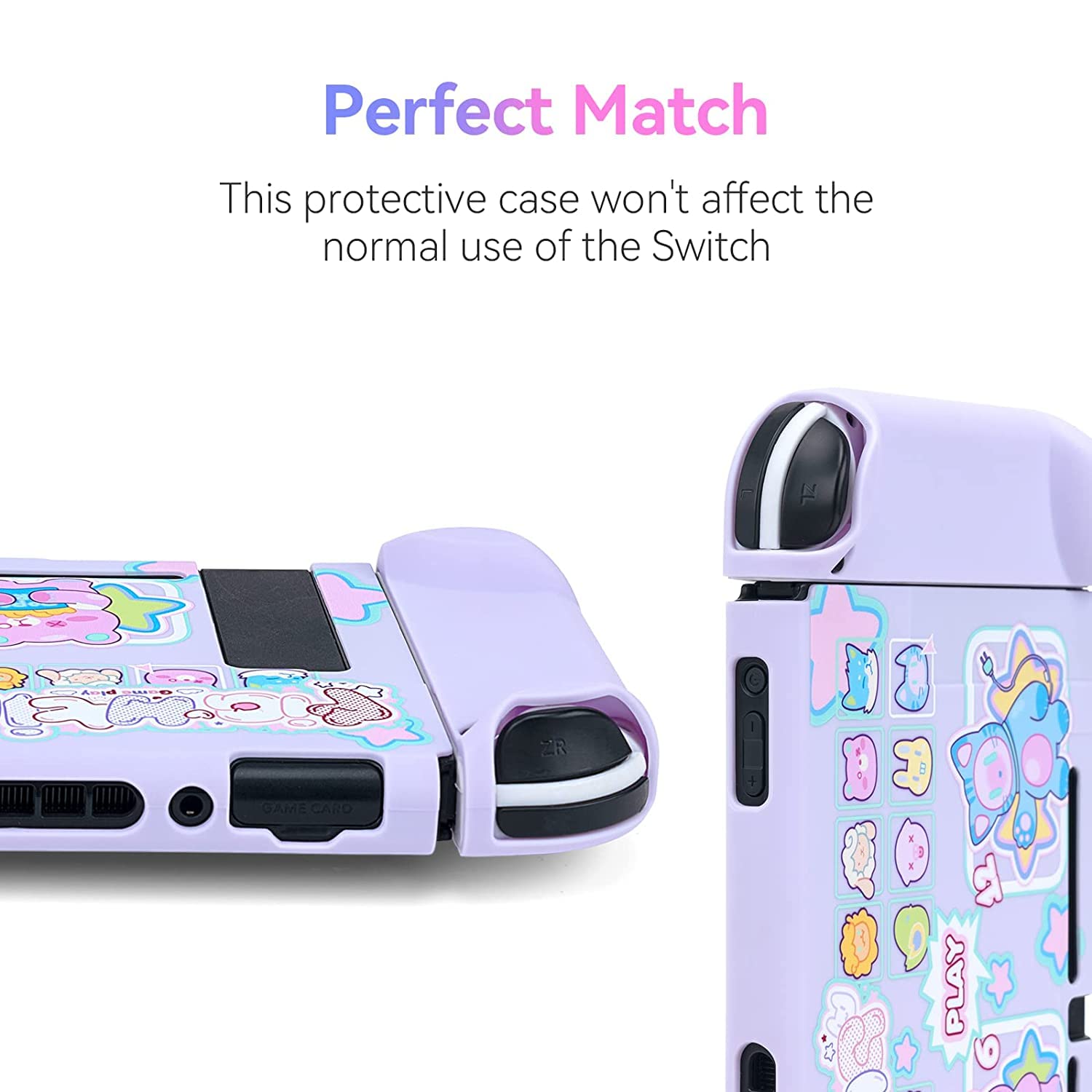 GeekShare Protective Case Slim Cover Case Compatible with Nintendo Switch and Joy-Con - Shock-Absorption and Anti-Scratch (Animal Fighter)