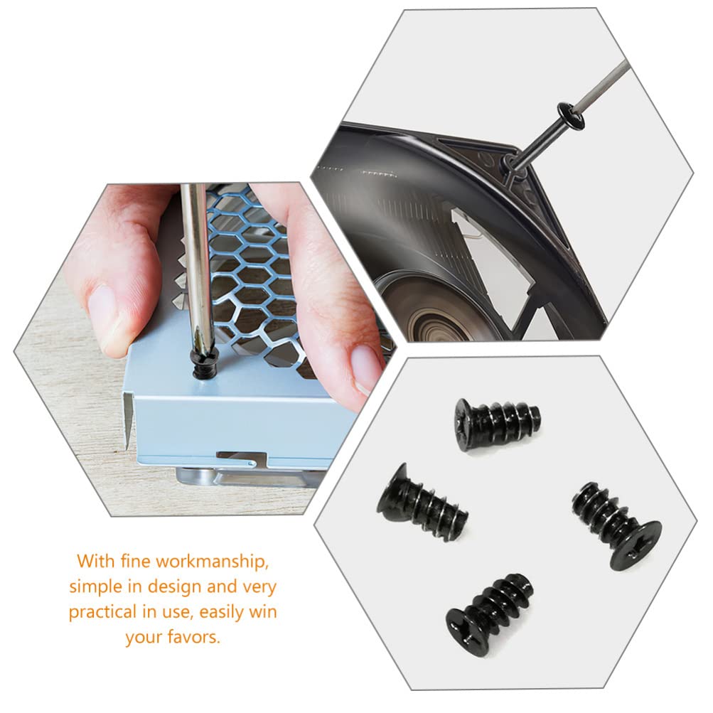 Mikikit 1 Set Chassis Fan Screws Bolts and Nuts Case Fan Screw Kit Cooling Fan Screws Self Tapping Screw Cooling Fan Mount Screws Ceiling Fan Screws Bolt Kit Steel Computer M5 Accessories