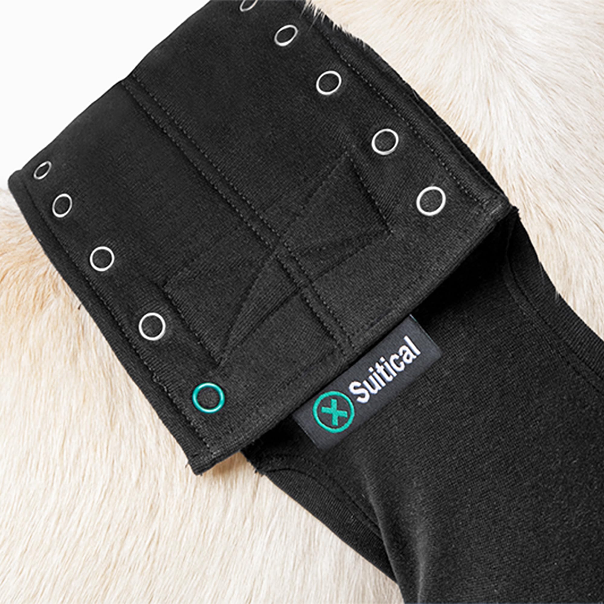 Suitical Recovery Sleeve for Dogs | Double Sleeve Front Leg Protection After Surgery | Dog Sleeve to Stop Licking | Chest Circumference 25.2”- 33.1” | Sleeve Length 13.8” | L | Double Sleeve
