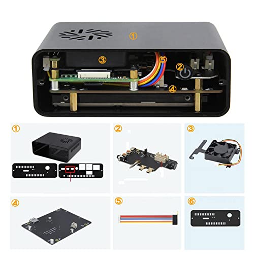 MACIMO NASPi Kit+Metal Case+X823 Expansion Board+X-C1 Board Replacement PWM Fan for Raspberry Pie SATA HDD/SSD NAS Storage Server