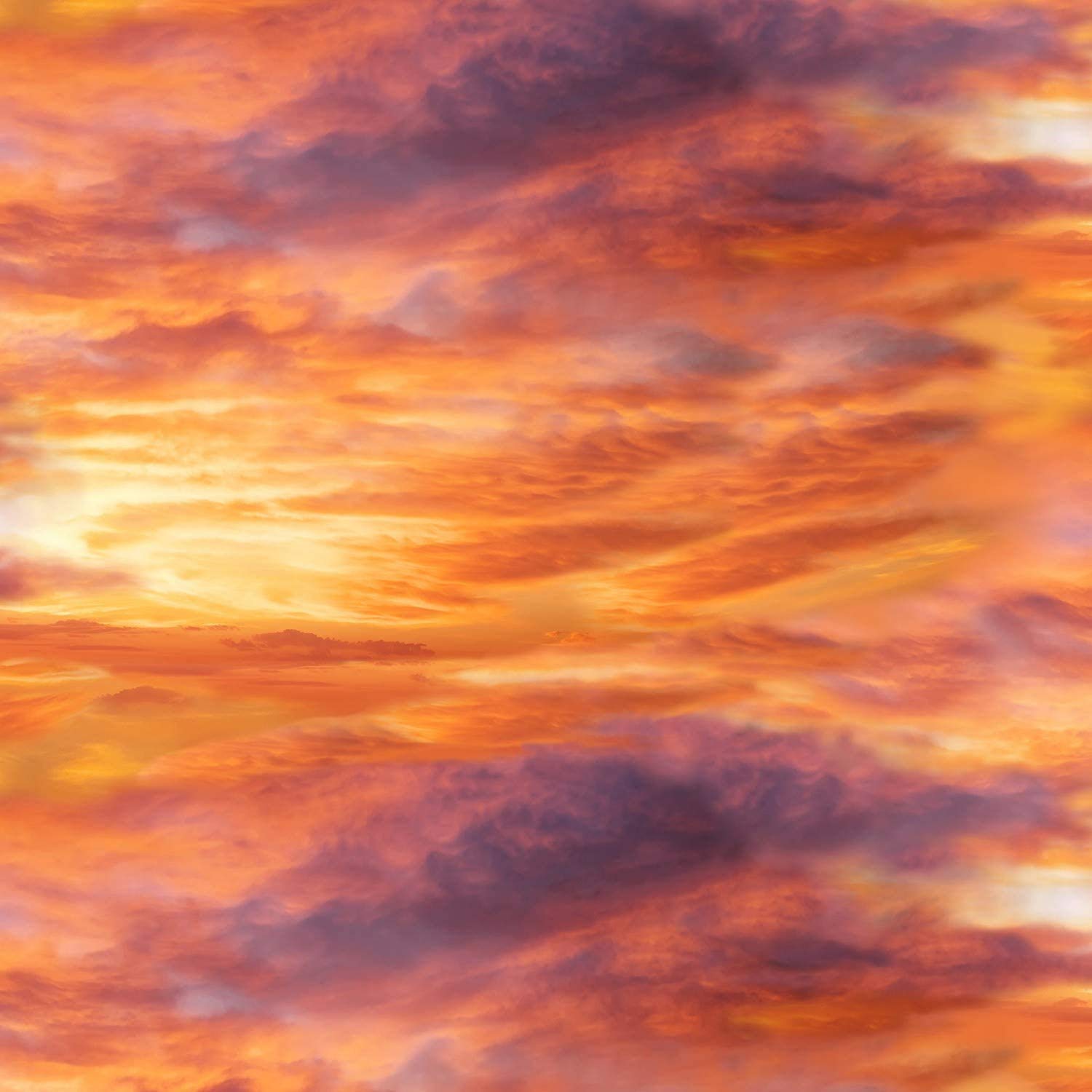 WINDHAM FABRICS Landscape Sunset 5 O'Clock Somewhere Orange Sky Premium Quality 100 Percent Cotton Fabric by 12 of a Yard., 44 Inches
