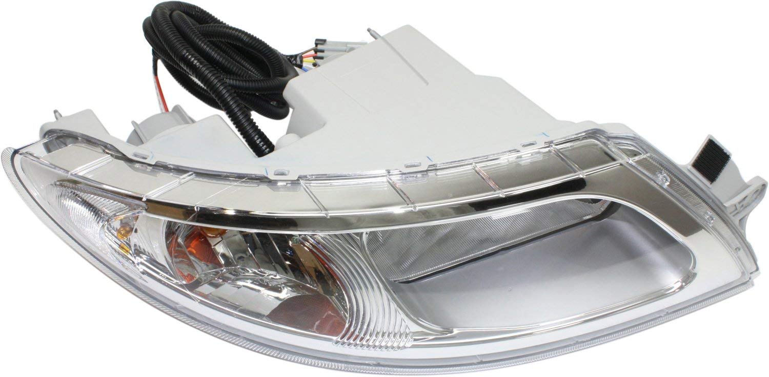 Evan Fischer Headlight Set Compatible with 2002-2016 International 4400LP 4400 Left Driver and Right Passenger Side Halogen With bulb(s)