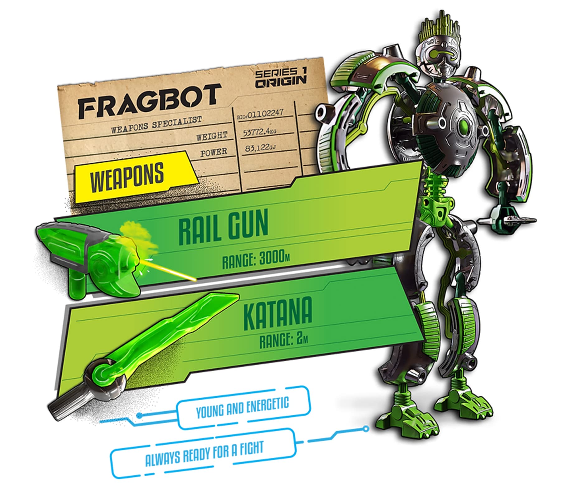 Giga Bots - Blaze | Energy Core Transforms Into 13 Inch Action Figure | Leader of The Scourage | Unique Toy Combat Attachments and Skills | Includes 33 Buildable Pieces