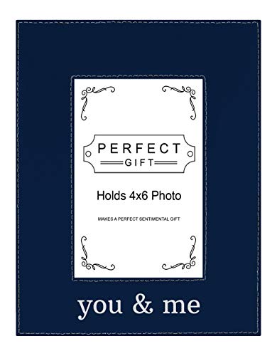 ThisWear Best Friends Frame Wedding Couples Frame You & Me 4x6 Leatherette Photo Frame Navy