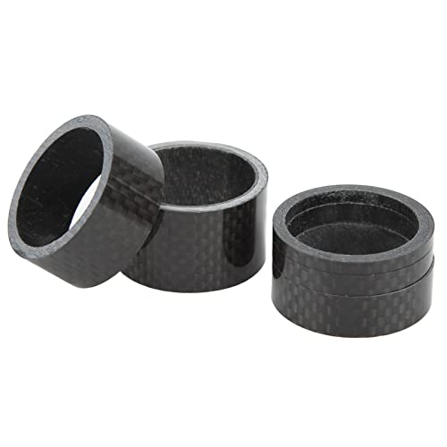 Kadimendium Bike Stem Spacers, 28.6mm ID Bicycle Front Fork Washer Carbon Fiber Light Weight Accurate for Road Bicycles