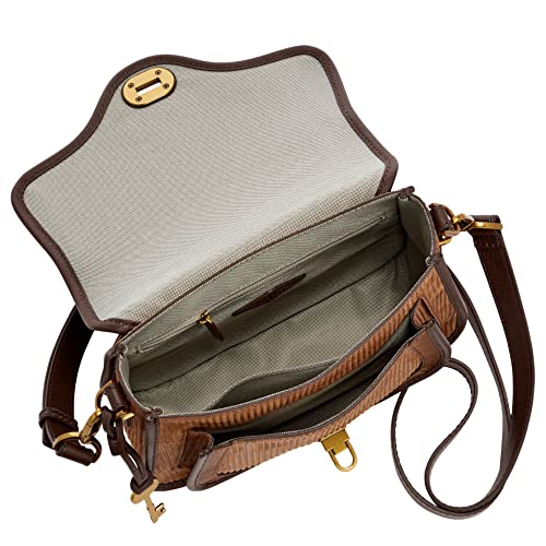 Fossil Women's Heritage Leather Top Handle Crossbody Purse Handbag