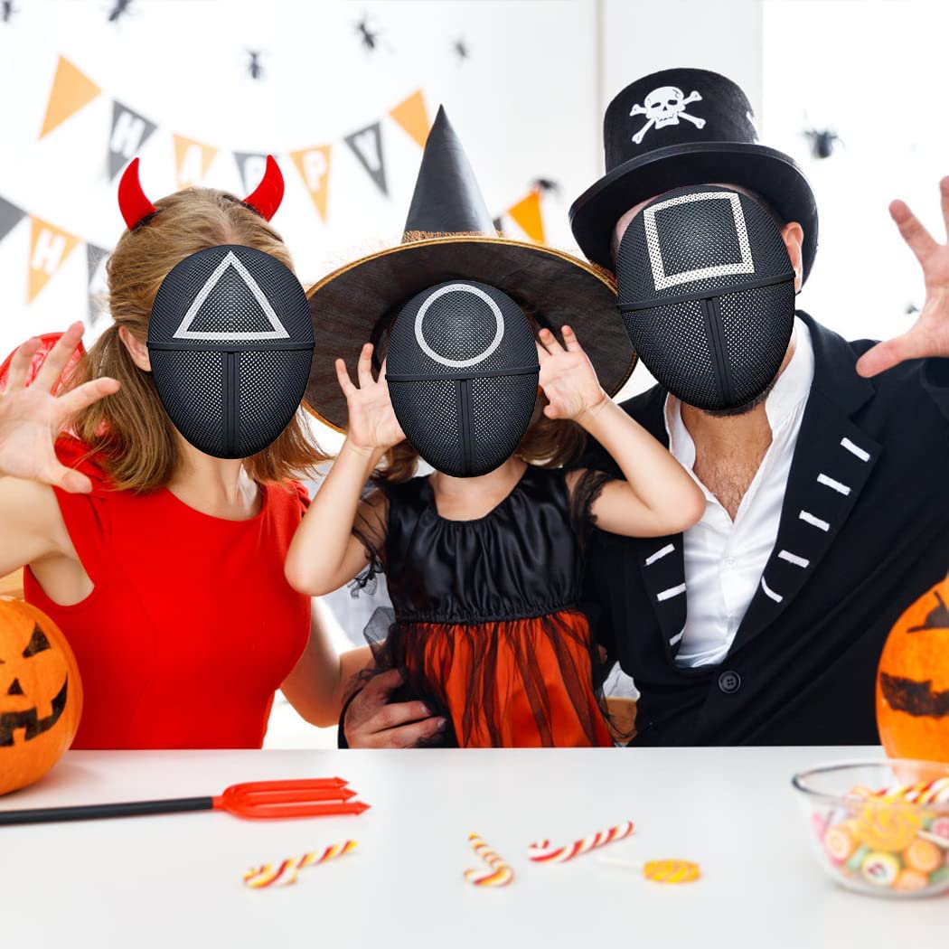 FRONC 4Pcs Halloween Mask 2021 TV Cosplay Face Cover Masquerade Accessories Christmas Props