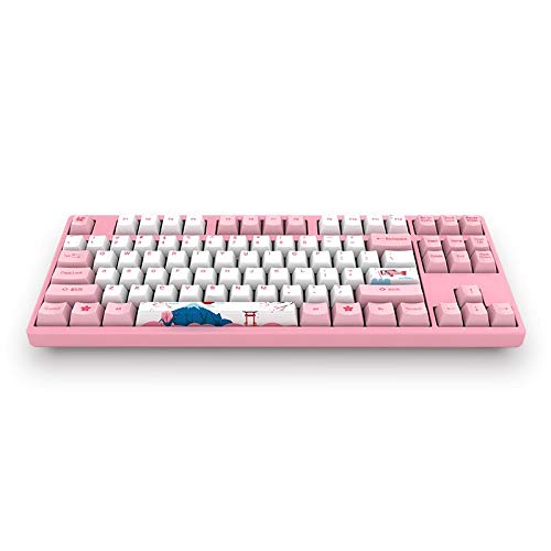 Keyboard keycaps 87 Keys Keyboard Bluetooth 3.0 USB Wired PBT Keycaps Mechanical Gaming Keyboard forPC Laptop