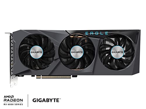 Gigabyte Radeon RX 6650 XT Eagle 8G Graphics Card, WINDFORCE 3X Cooling System, 8GB 128-bit GDDR6, GV-R665XTEAGLE-8GD Video Card