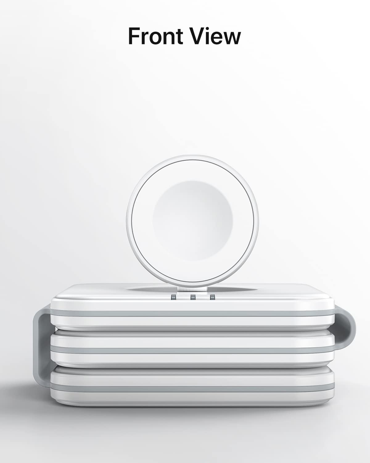 Intoval Foldable Wireless Charger, Magnetic 3 in 1 Charging Station, Fast Wireless Charging for Travel, for iPhone 15/Pro/Max/14/Pro/Max/Plus, Apple Watches, AirPods 3/Pro 2(M3,White)