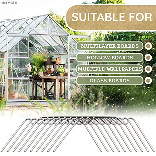 Mini Greenhouse Clips for Hanging - 100Pcs Stainless Steel Clips Green House Accessory Wire Clamp Clip pack for Harbor Freight Replacement Greenhouse Cover - Shade Clips Greenhouse Accessories