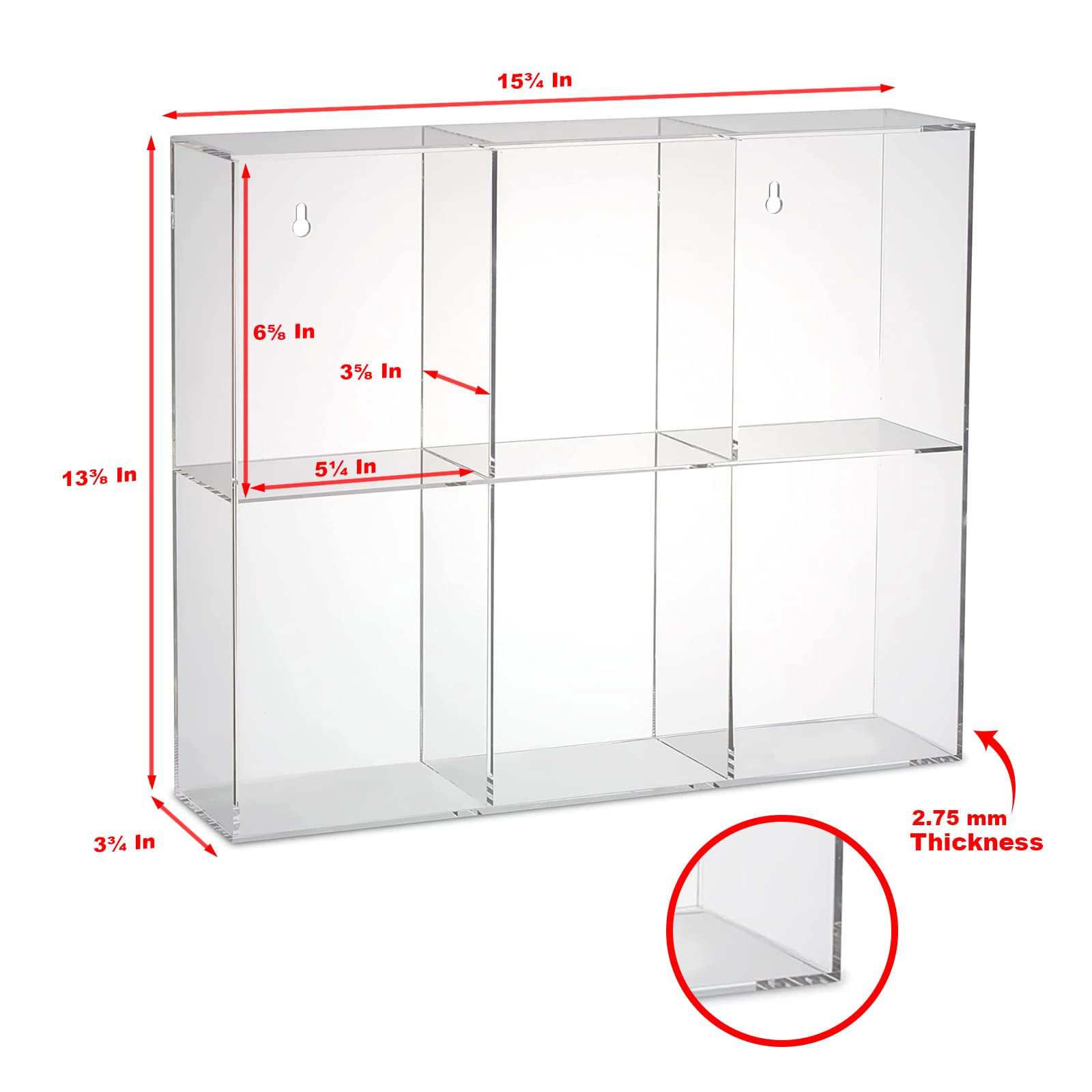 JDS Toy Store Shelf for Pop Display, Ultra-Clear Acrylic Display Case Providing A Beautiful Display, Does Not Come with Screw and Pops