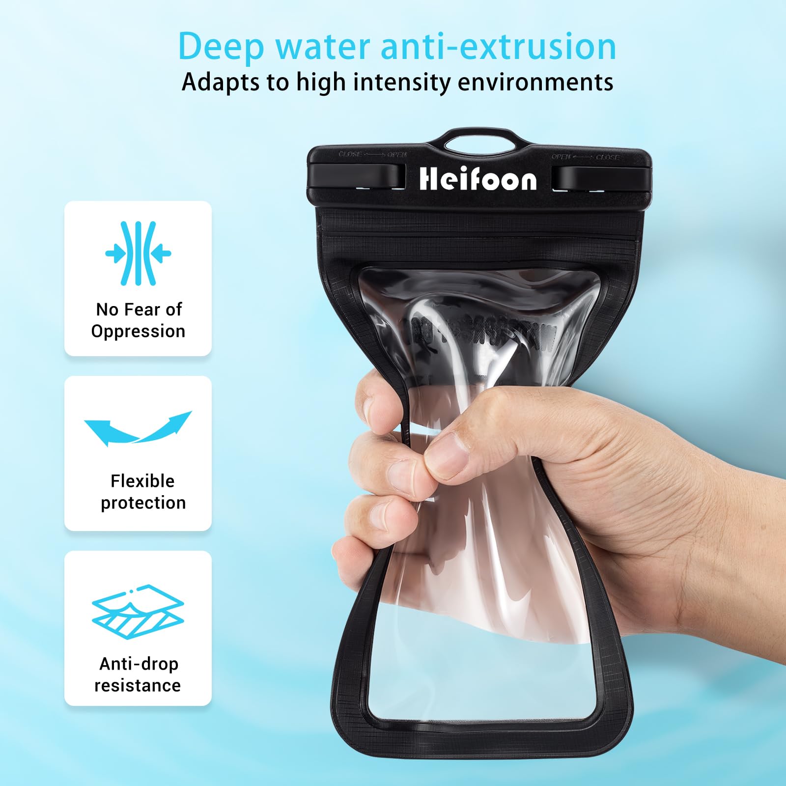 Heifoon Universal Waterproof Phone Pouch Cellphone Dry Bag Case with Lanyard for iPhone 15 14 13 12 Pro Max Xs Max XR X 8 7 6S Plus SE, Galaxy S22 S21 S20 S10 up to 7.0ββ