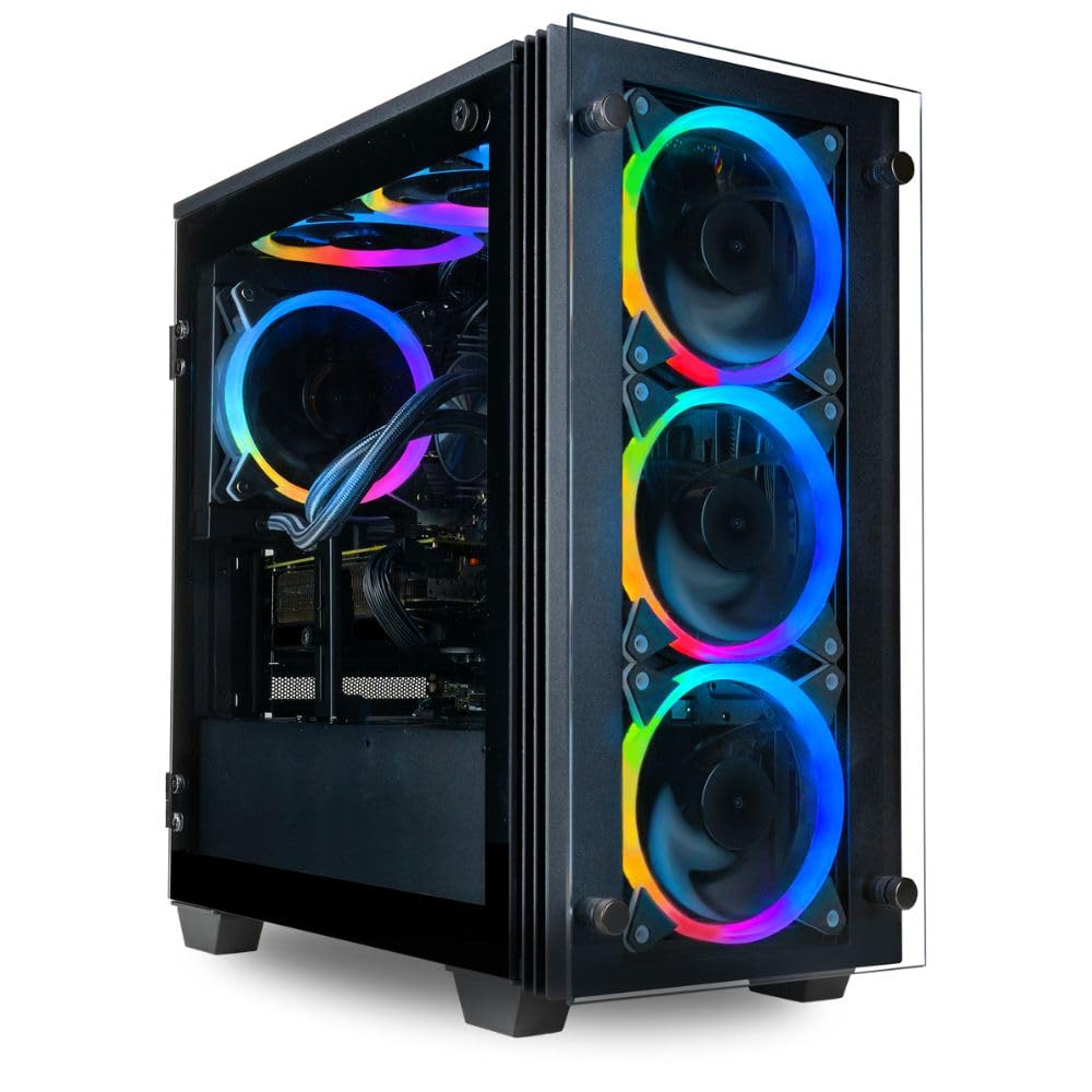 Empowered PC Stratos Micro Gamer Desktop - RTX 4090, Intel 24-Core i9-14900KF Processor (>13900K in FPS), 96GB DDR5 RAM, 2TB NVMe SSD + 12TB HDD, WiFi, Windows 11 - RGB Gaming Computer