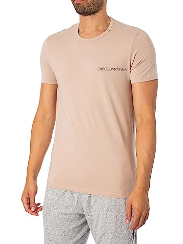 Emporio Armani Men's Core Logoband 2 Pack T-Shirt, Rope/Marine
