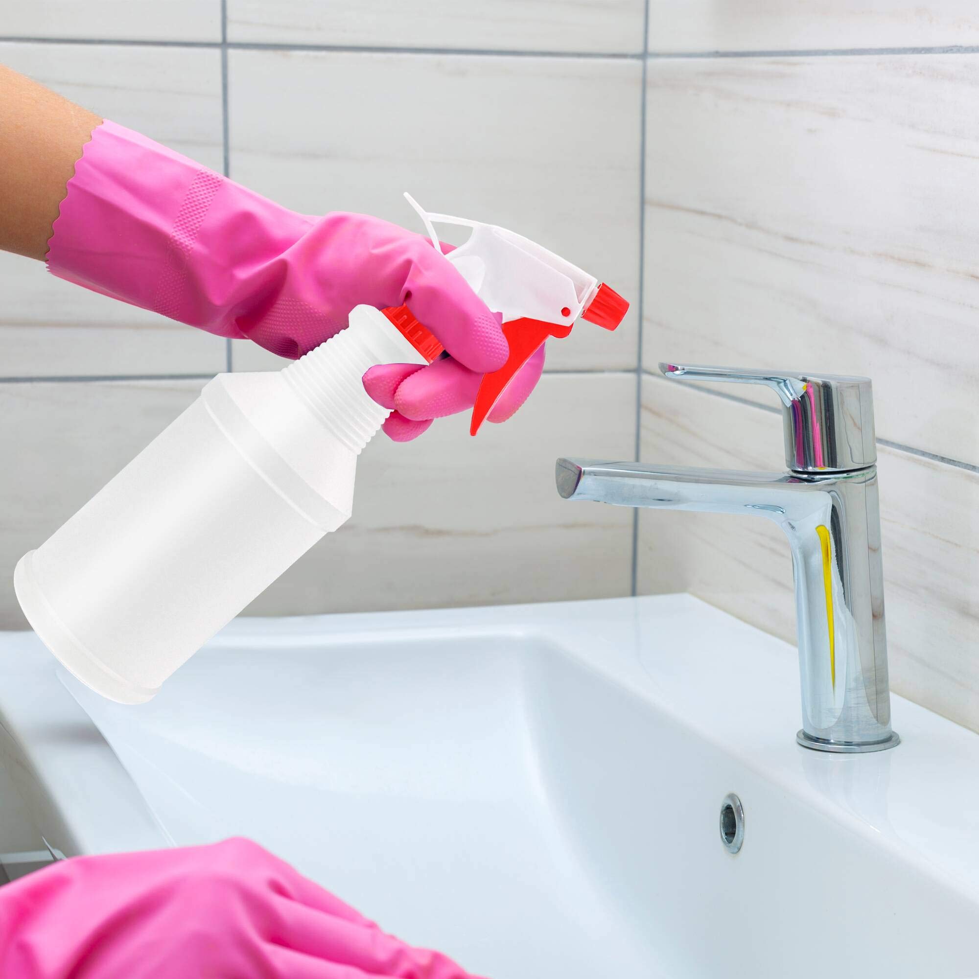 Empty Plastic Spray Bottles 16oz/500ml 2 Pack Professional Heavy Duty Reusable Water Spray Bottle with Adjustable Trigger Sprayer from Fine Mist to Stream for Hair Cleaning Solutions Gardening Plant