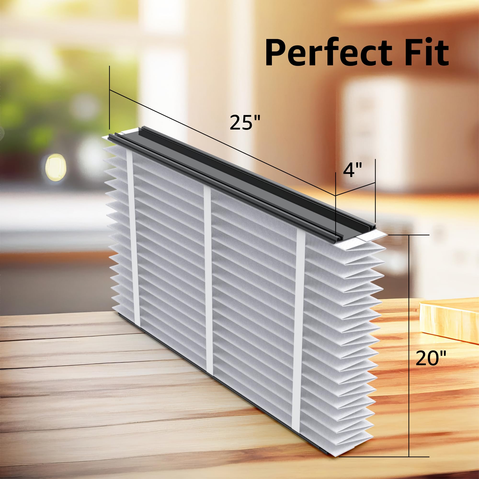 Replacement Filter for Aprilaire 213, Compatible with Air Purifier 1210, 1620, 2120, 2210, 2216, 3210, 4200, MERV 13 Collapsible 20x25x4 Air Filter, 3 Count