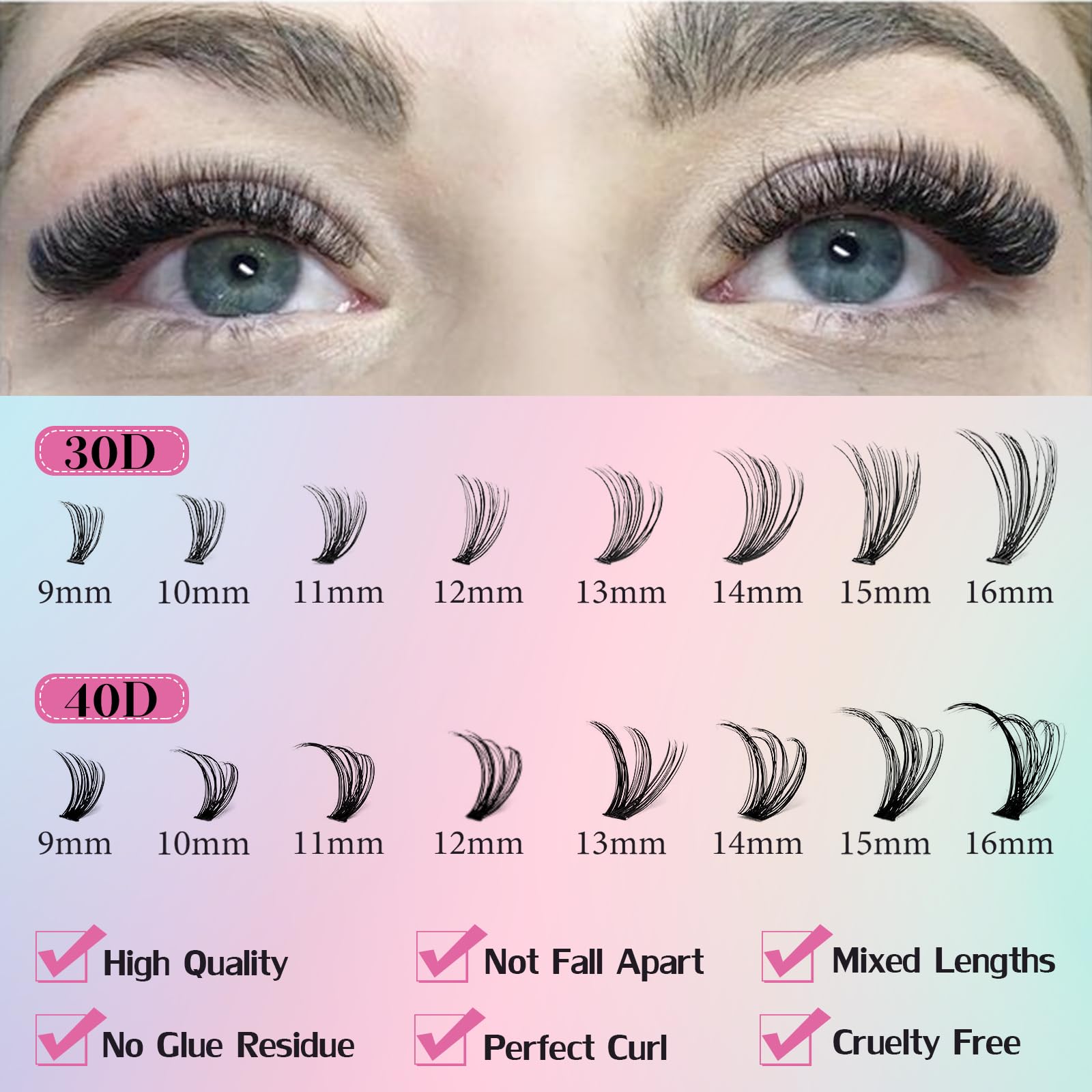 Magnetic Eyelashes with Eyeliner Kit 7 Pairs, 3D Wispy Cat Eye Lashes Natural Look, 7 Styles Fluffy False Eyelashes Pack, by Kmilro