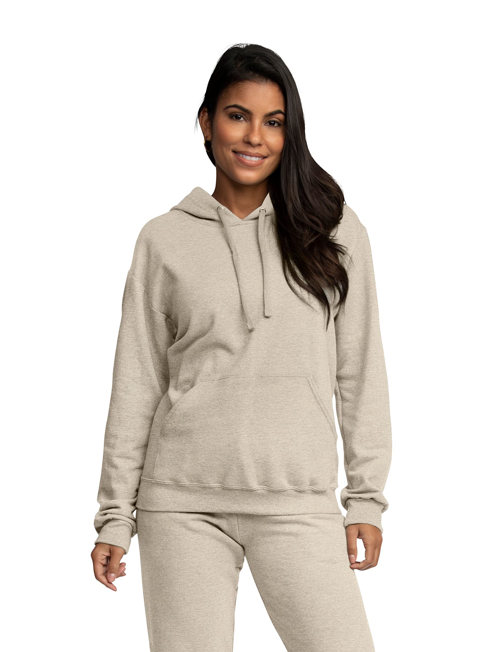 Fruit of the Loom Men's Eversoft Fleece Sweatshirts & Hoodies, Moisture Wicking & Breathable, Sizes S-4X, Pullover-Khaki Heather, Medium