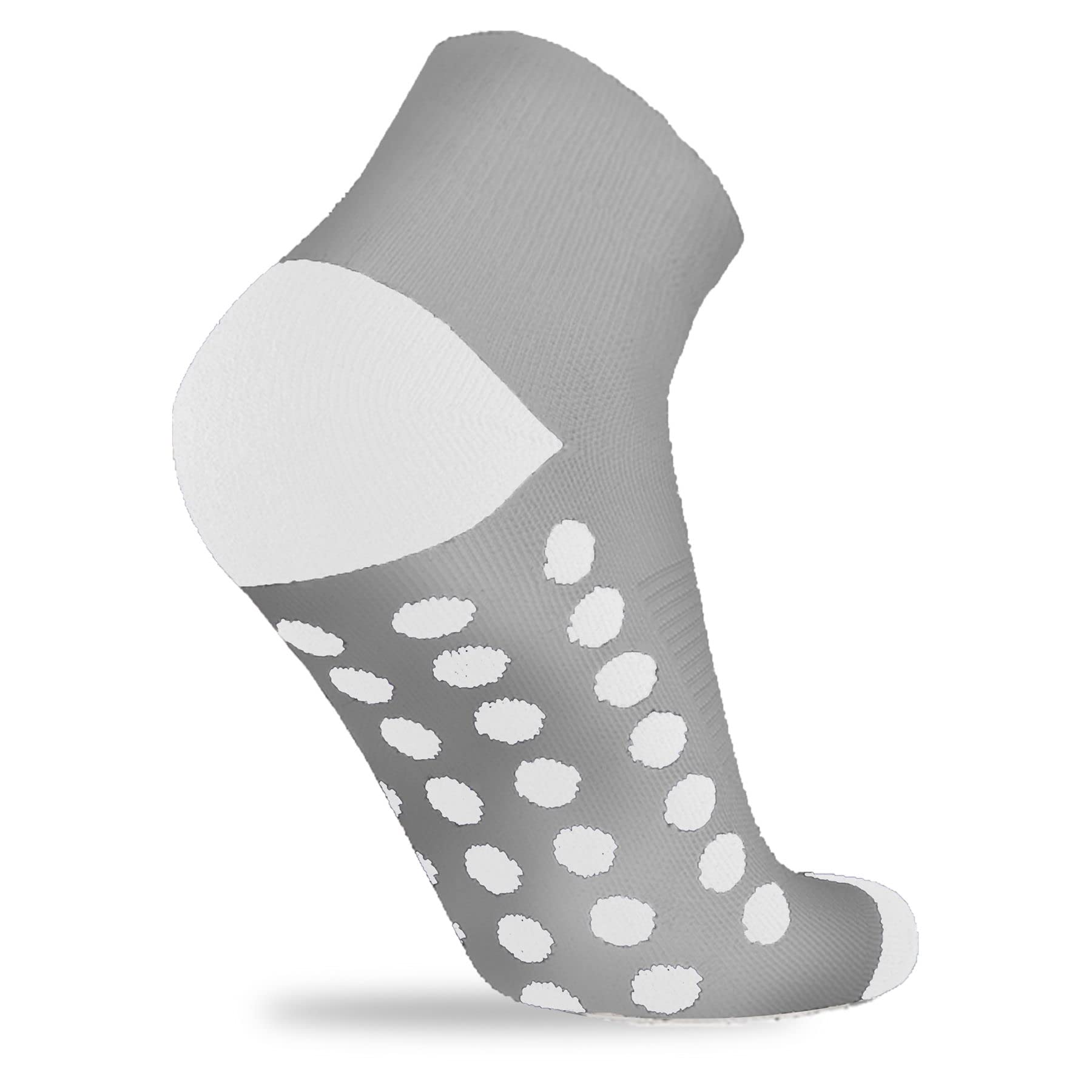 Jox Sox Men’s Energy Quarter Socks (Men's Shoe Size 7 to 12, Men's Energy Quarter Grey/White)