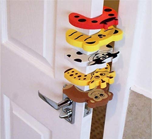 DuoleMY Baby Child Proofing Door Stoppers Cute Finger Safety Guard Randomly Color 5 pcs
