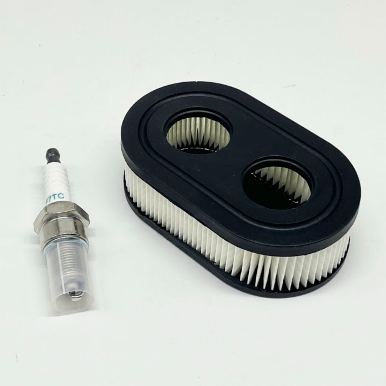 Lawn Mower Air Filter with Spark Plug 593260 798452, Parts for Troy-Bilt TB110 TB115 TB200 TB230 Walk Behind Lawn Mower, for Toro Recycler 22 inch 20332 20333 and more
