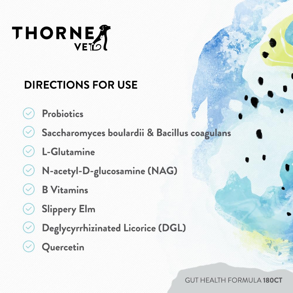 ThorneVet Gut Health Formula – Gastrointestinal Support for Dogs, Cats & Horses, 180 Soft Chews
