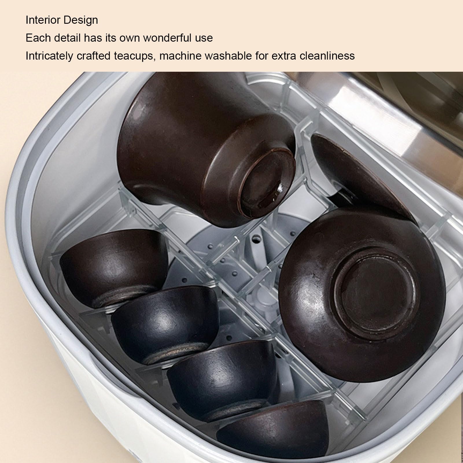 Mini Dishwasher, Compact Countertop Dishwasher with 4L Built in Water, 360° Spray & 2000mAh Battery, USB Rechargeable Portable Dishwasher for Small Apartments, Dorms & RVs