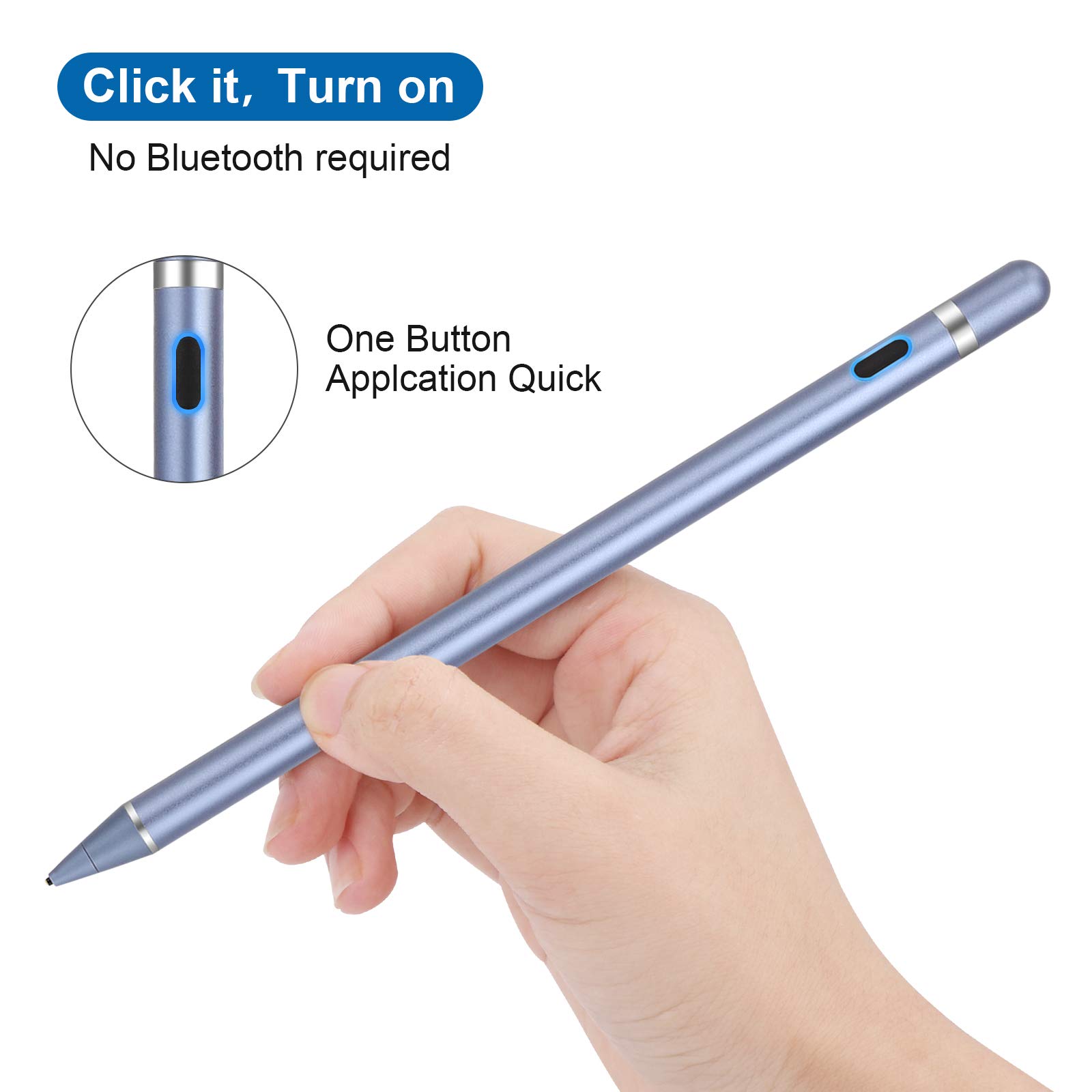 iPad Pencil 2nd Generation with Digital Power Display, Palm Rejection Stylus Pen for iPad with Magnetic Wireless Charging Compatible with Apple iPad 10/9/8/7, Pro 11/12.9 Inch, Air 3/4/5, Mini 7/6/5