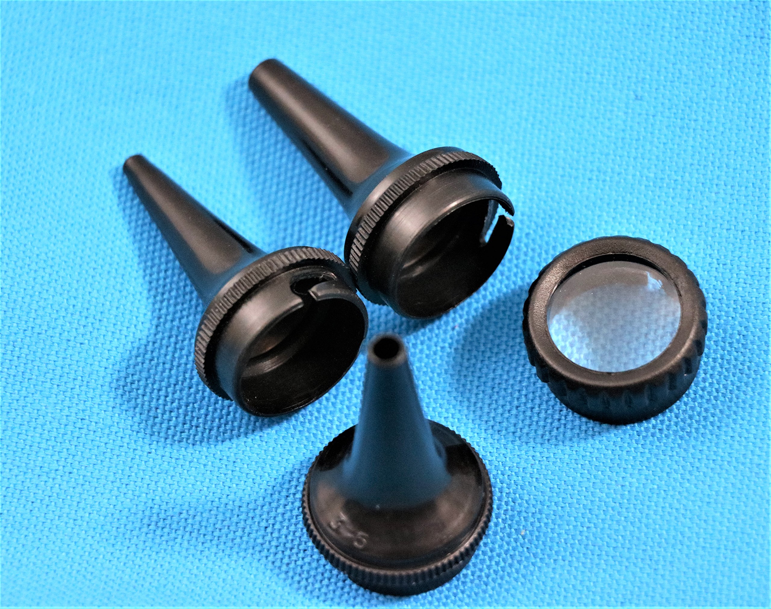 New Premium Grade Set of 3 Reusable Otoscope Specula ! 2.5MM 3.5MM& 4.5MM + 1 Free Lens