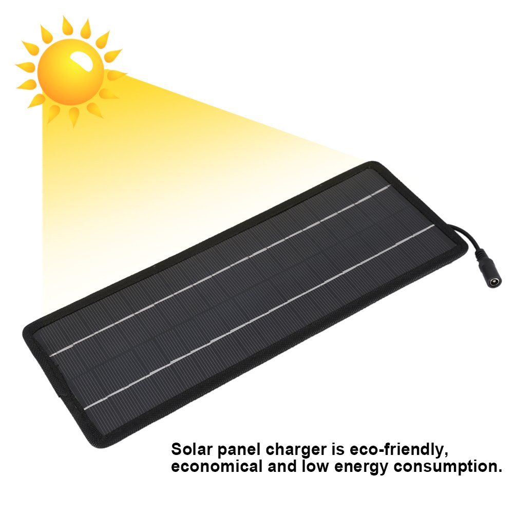 GLOGLOW Solar Battery Charger, 12V 4.5W Portable Solar Panel Battery intainer Backup Car Battery Charger for Car Truck Boat RV Trailer