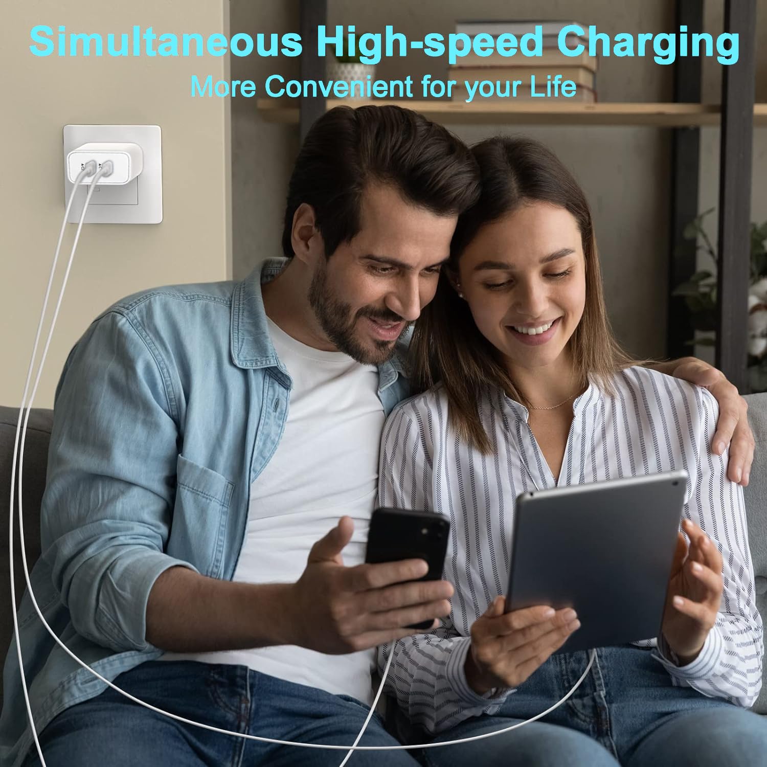 IPhone 15 Charger, [Apple MFi Certified] 20W USB C Wall Charger Block with 6ft USB C to C Fast Charging Cord for IPhone 15 Pro/15 Pro Max/15 Plus, iPad Pro 12.9/11, iPad Air 5th/4th, iPad 10
