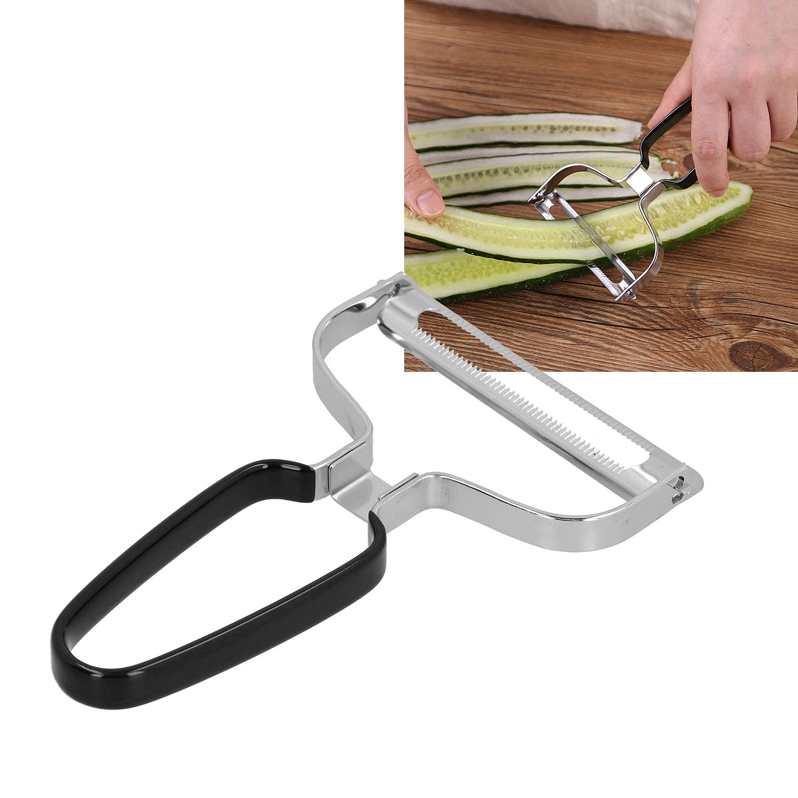 Fruit Potato Peeler Manual Vegetable Peeler, Fruit Potato Peeler Peeling Knife Cucumber Peeling Tool for Carrot for Cabbage (Black)