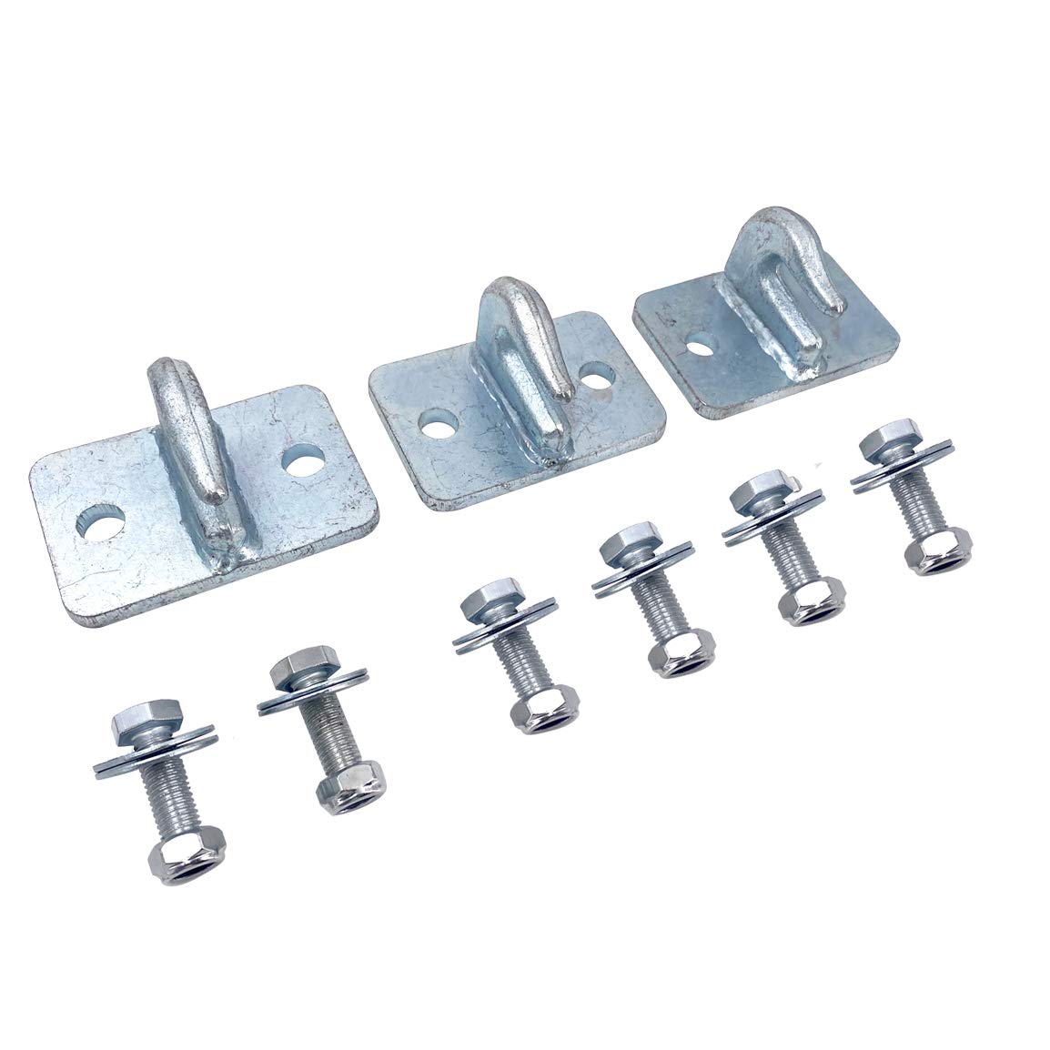 ENIXWILL 5/16in 3PC Tractor Bucket Grab Hook Mount Bolt-On Loader Chain Tow Hooks