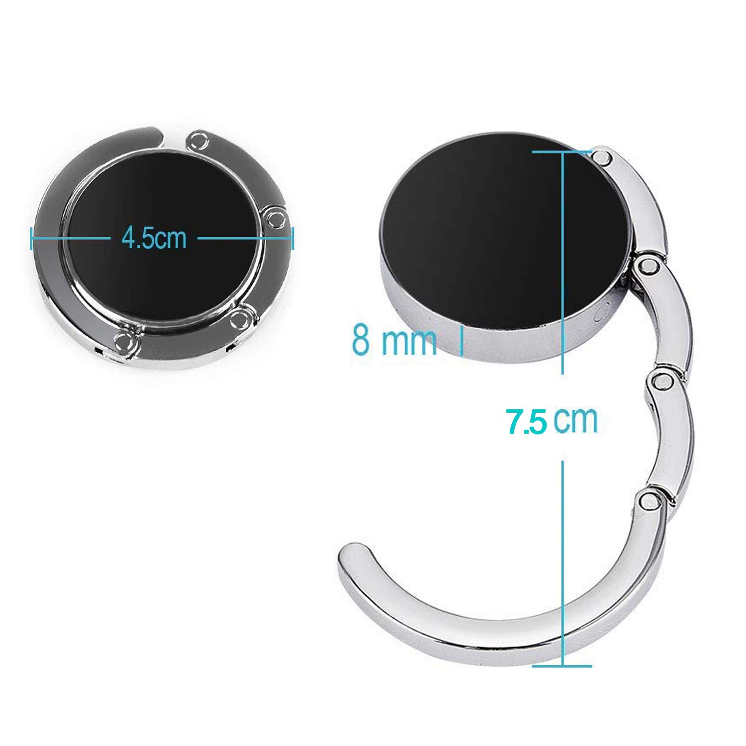 Foldable Purse Hook Womens Bag Table Hanger Collection Desk Hooks for Purse (4pack Marble-Hook)
