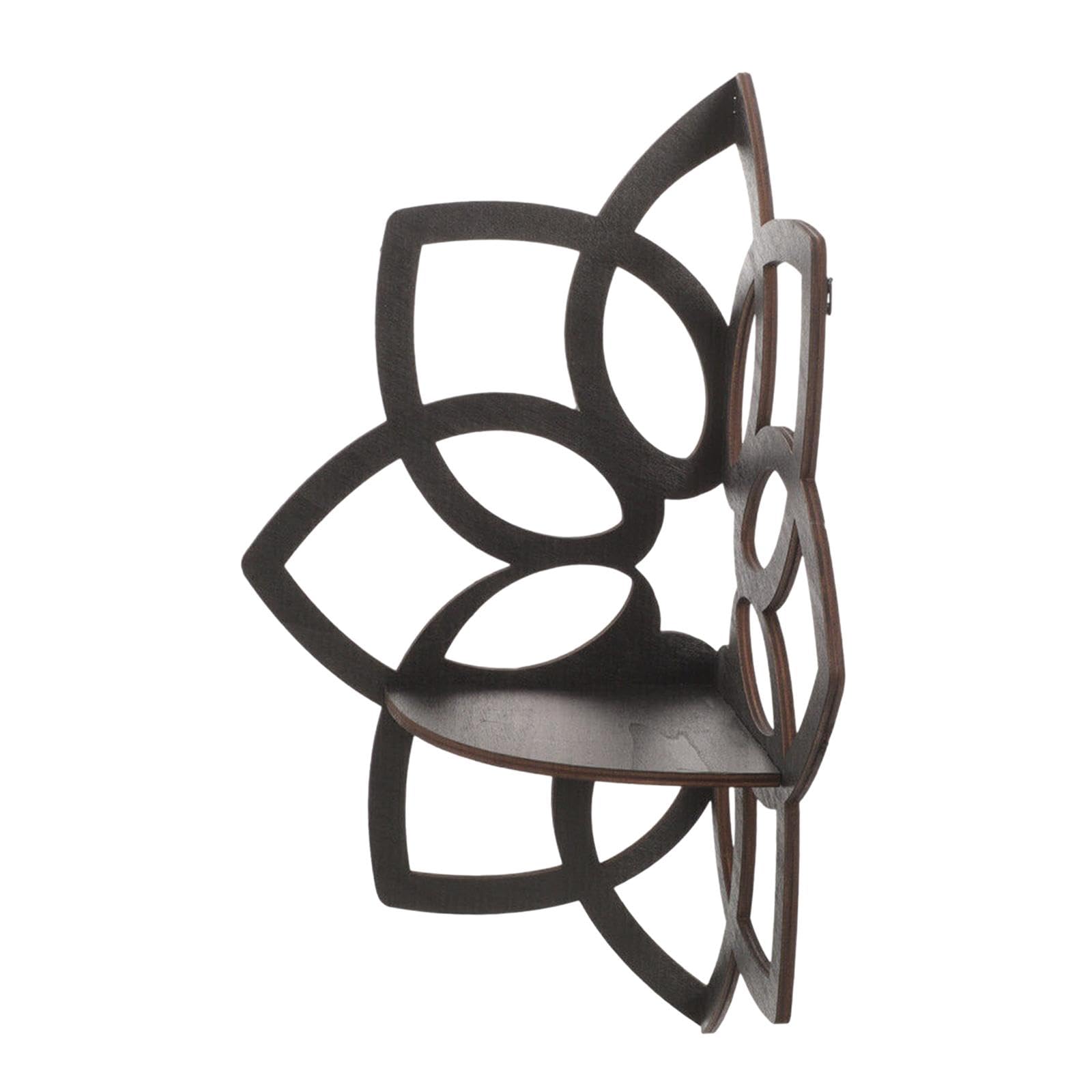 Leefasy Flower Shape Corner Shelf, Flower Shape Storage Rack, Boho Wall Shelves, Gift Wall Corner Shelf for Living Room Bathroom