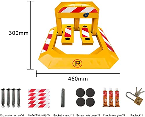 OUSIKA Parking Post, Parking Barrier, for Parking Lot Parking Space Lock,Car Ground Lock, Parking Space Lock, Parking Pile Parking Space Lock Bollard