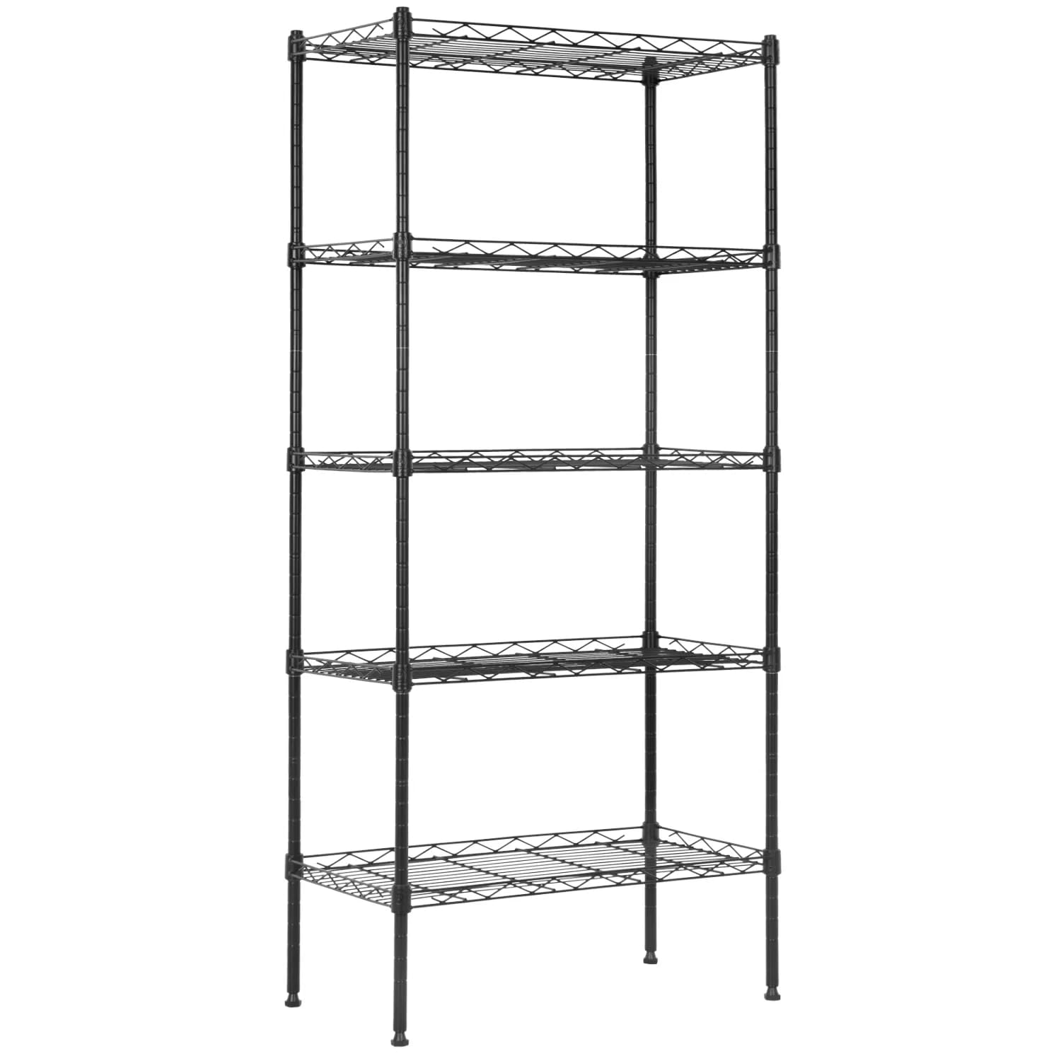 PIKAQTOP 5-Wire Shelving Unit Steel Large Metal Shelf Organizer Garage Storage Shelves Heavy Duty NSF Commercial Grade Utility Storage Metal Layer Rack