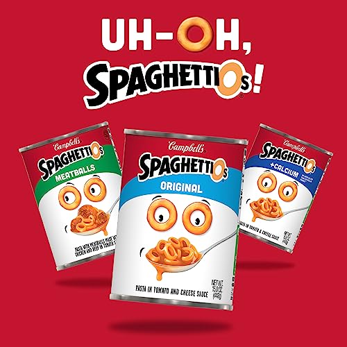SpaghettiOs Canned Pasta with Meatballs, 15.6 oz Can (Pack of 12)