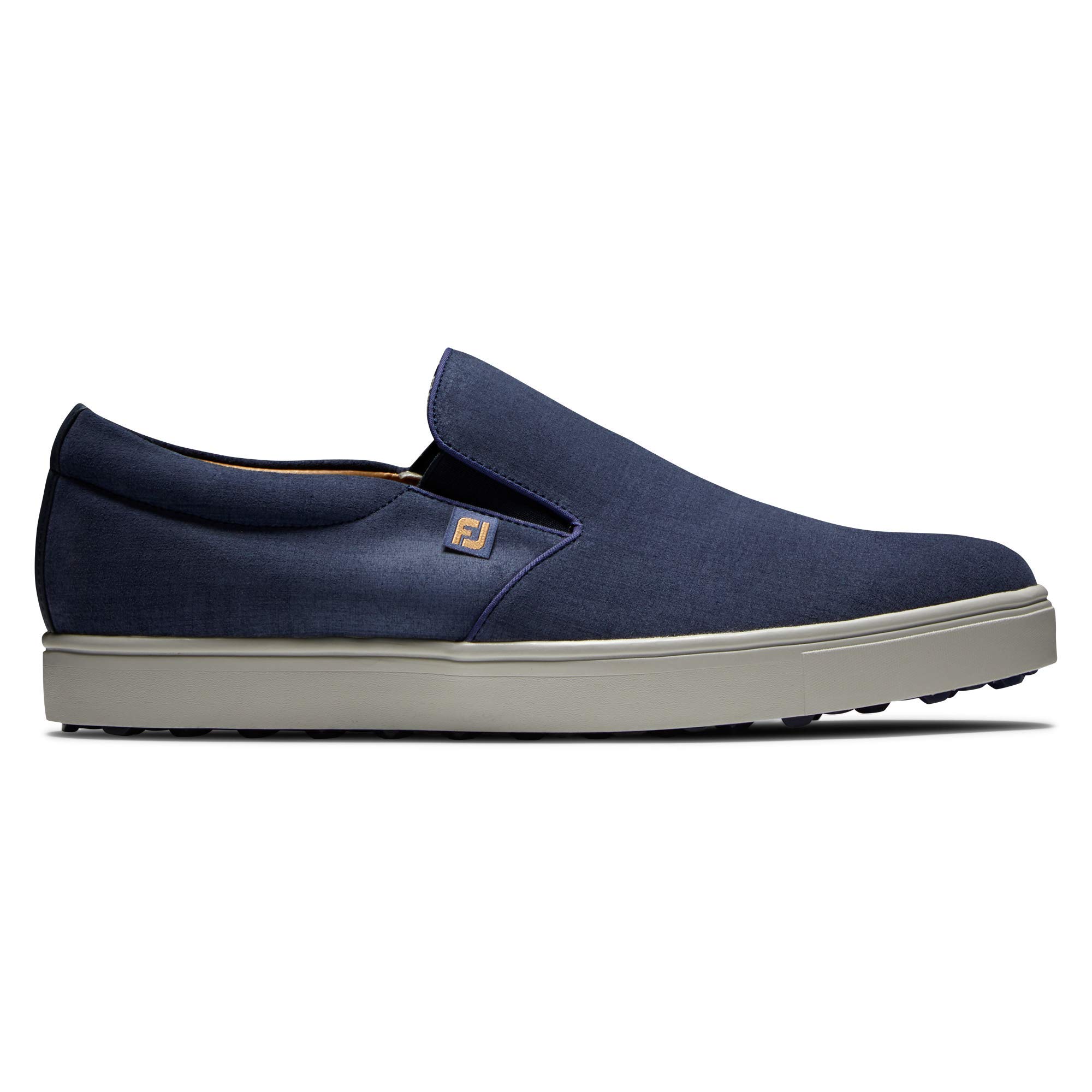 FootJoy Men's Club Casual Slip-On Golf Shoe, Navy/Blue, 9.5 Wide