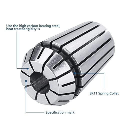 GRUNI ER11 Collet Chuck 1-7mm 1/4 1/8 AA 0.008mm High Accuracy ER Spring Collet for Bit Milling Clamping Holder 1Pcs (Size : ER11 1.5m)
