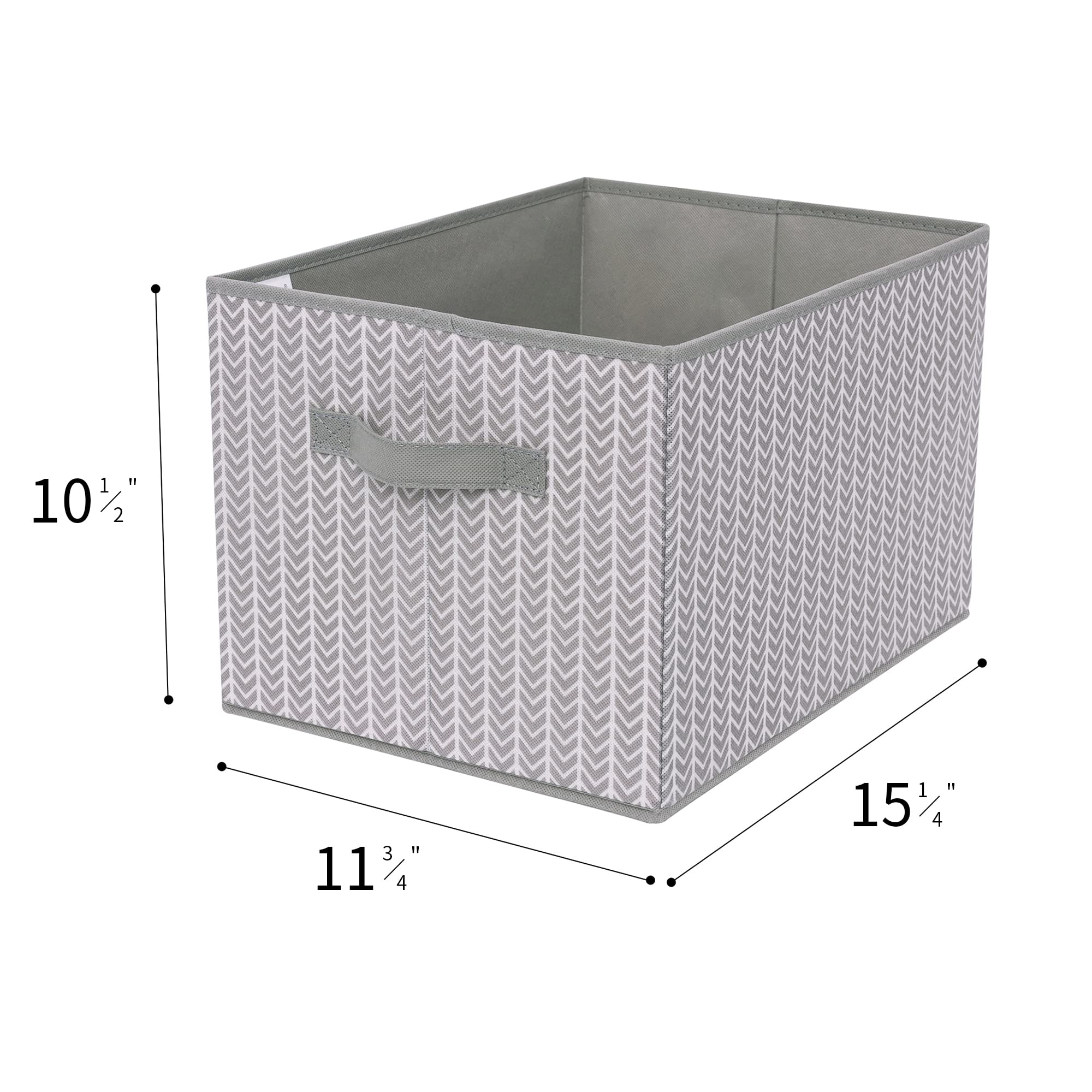 GRANNY SAYS Bundle of 3-Pack Closet Storage Boxes & 2-Pack Wicker Storage Baskets for Shelves