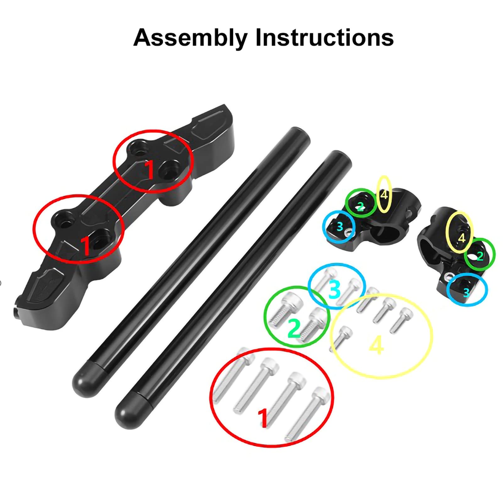 for ninja 650 handlebar riser - Motorcycle Separating Handlebars Clip-On Adapter Plate & Handlebars Set for Kawasaki Ninja 650R 2006-2011 650 2012-2016 ER-6F 2006-2016