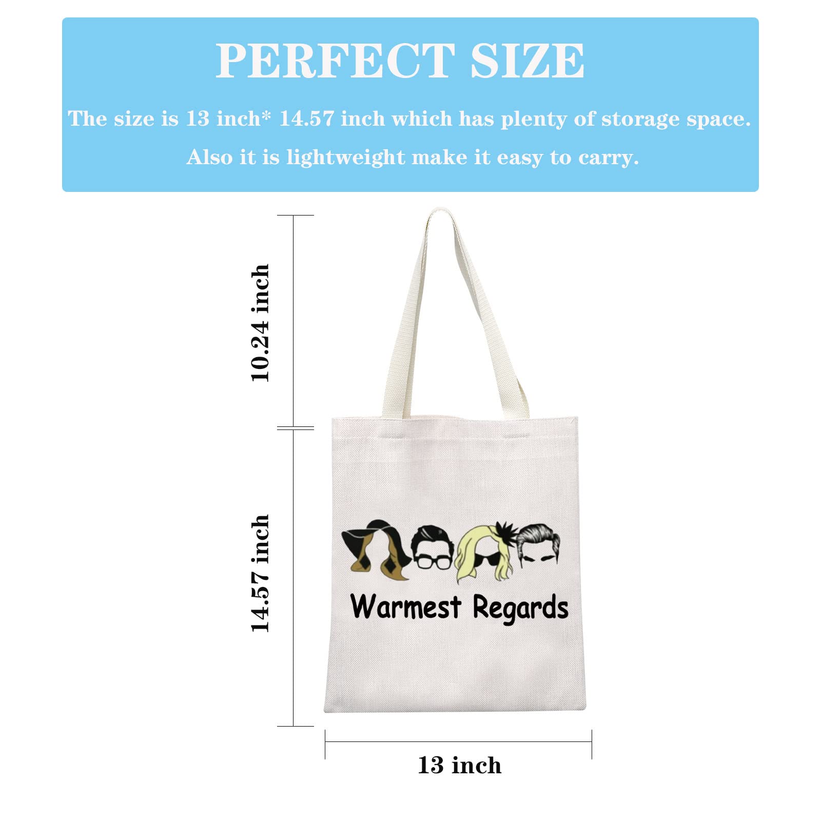 GJTIM Creek TV Show Inspired Makeup Bag Warmest Regards Rose David Fans Gift (Warmest Regards Tote)