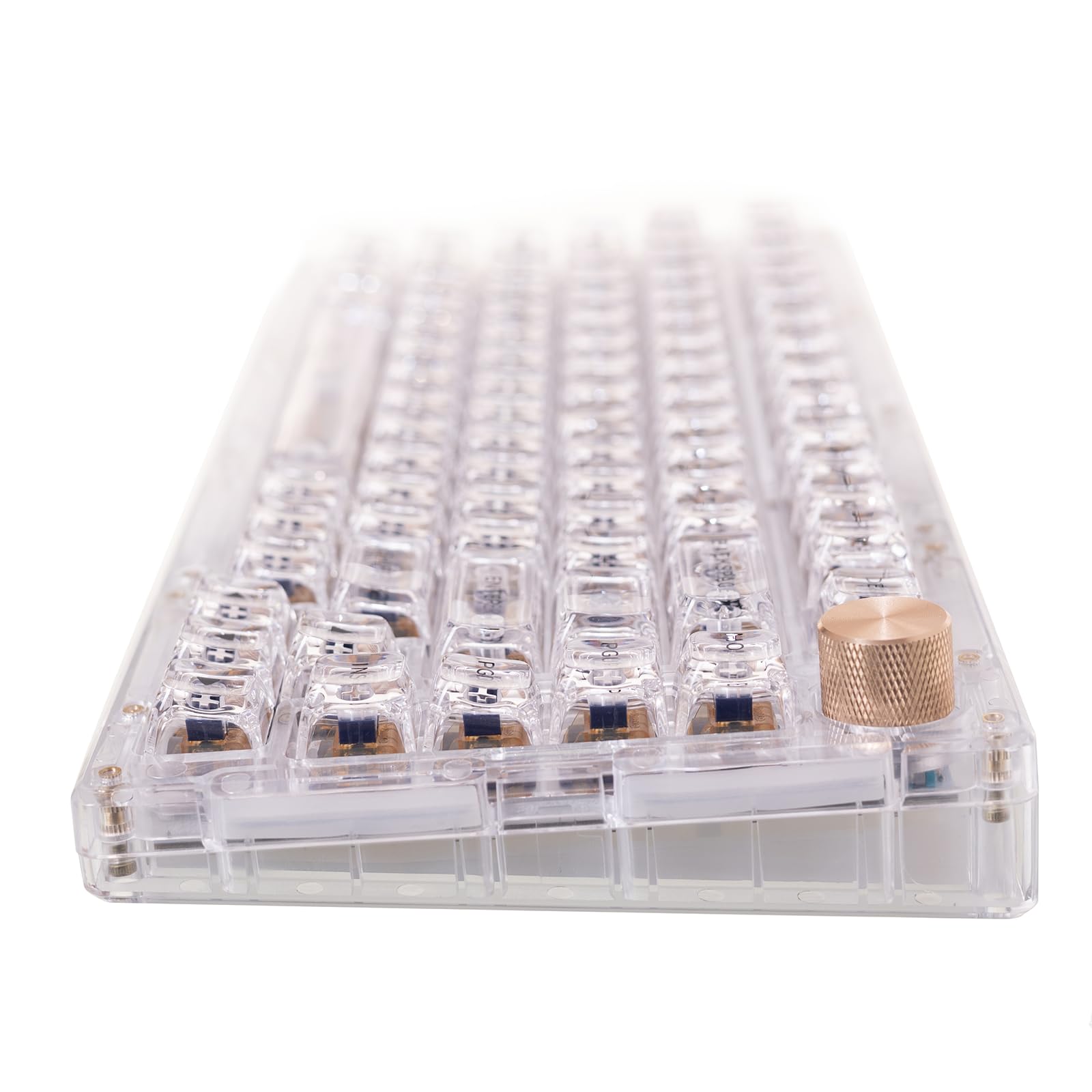 GK GAMAKAY 138 Keys Transparent PC Keycaps Set, KCA Profile Keycaps for LK67 TK68 TK75 CK68 MK61/87/98/104/108 Layout MX Gateron Kailh Switch Mechanical Gaming Keyboard (Clear Style)
