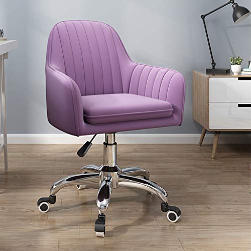 Fubas- Liftable Computer Chair, Home Rotating Office Chair, Modern Leisure Furniture, PU Anti-Skid Casters Kitchen Dining Desk Chairs (Multicolor Optional)