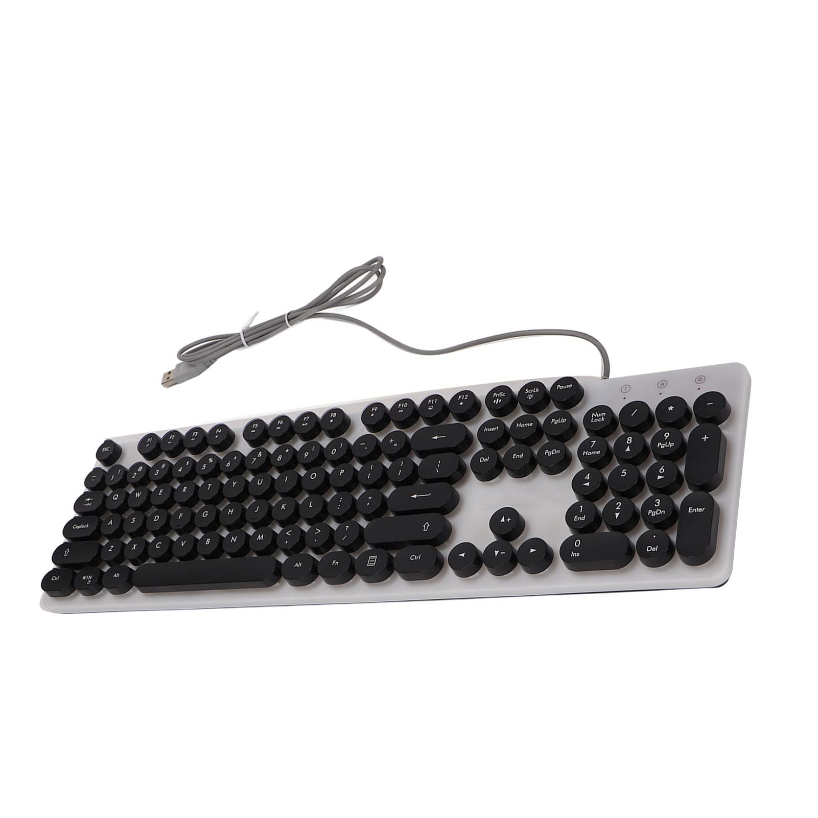 LBEC Retro Punk RBG Ergonomic Mechanical Gaming Keyboard 104 Key Computer Keyboard for Home (Black)