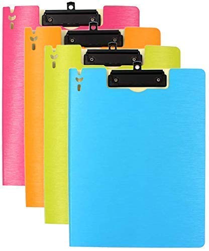 Siarth Clipboard with File Cover Writing Pad for School Office Stationery Holder Exam Pad A4 Letter Size Folder File Document Organizer Storage Pad